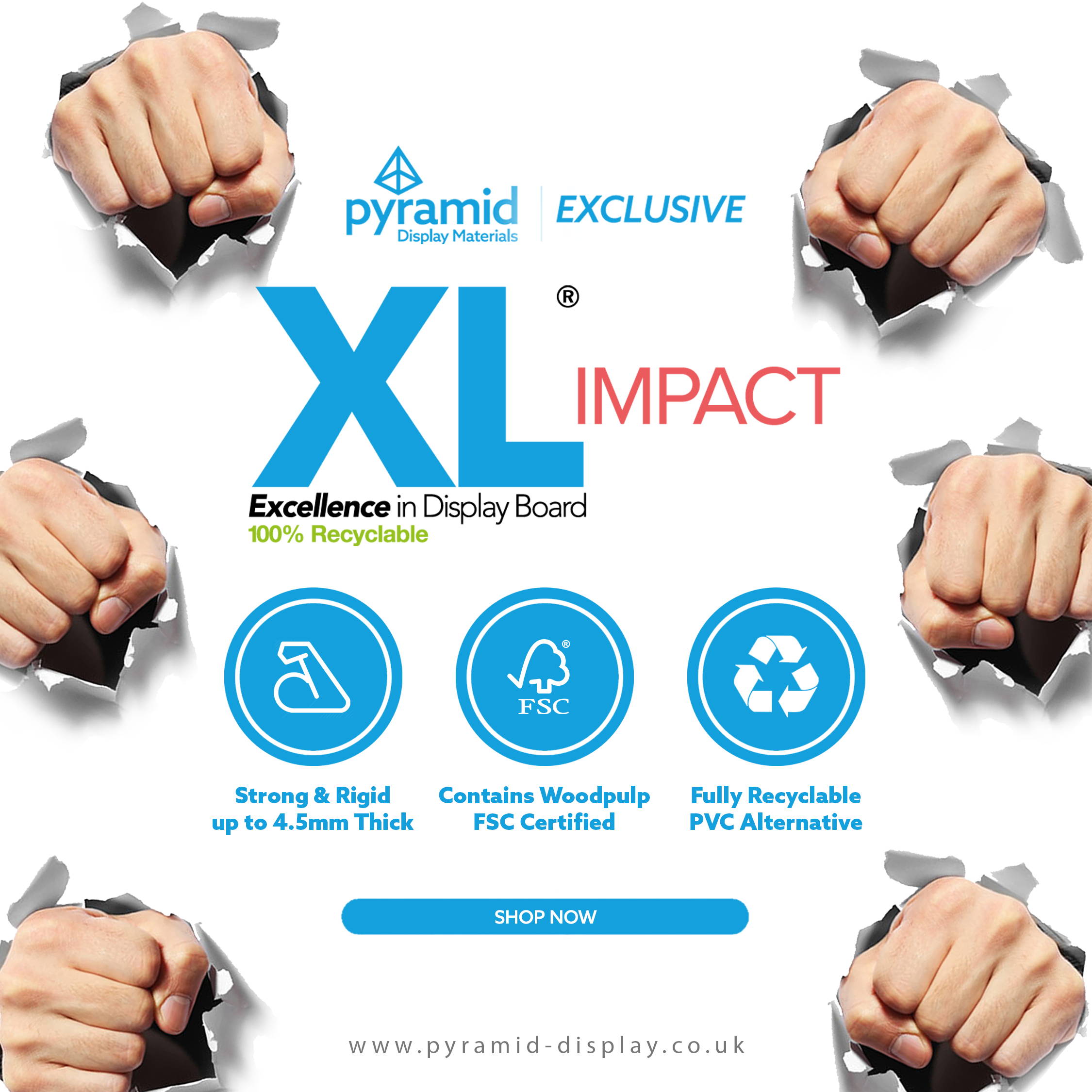 Go Greener with XL Impact & XL Elements | Pyramid Display Materials